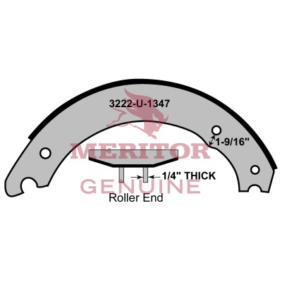 SR4034524QR Brake Shoe Kit Meritor Automotive Rockwell