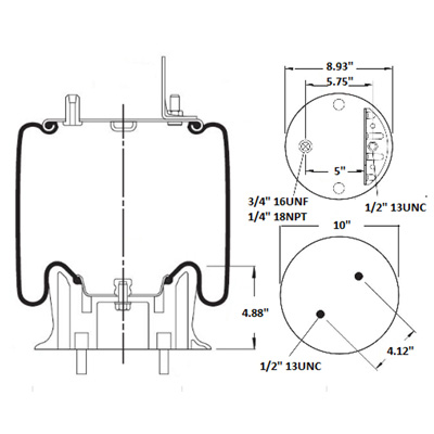 3827-9371 Air Spring Replacing Oe Pt #: W01-358-9371 (3827-9371 ...