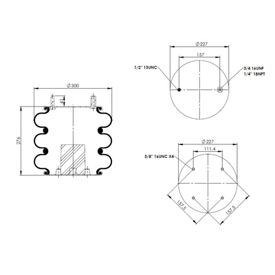 3827-8033 Air Spring Replacing Oe Pt #: W01-358-8033 (3827-8033 ...