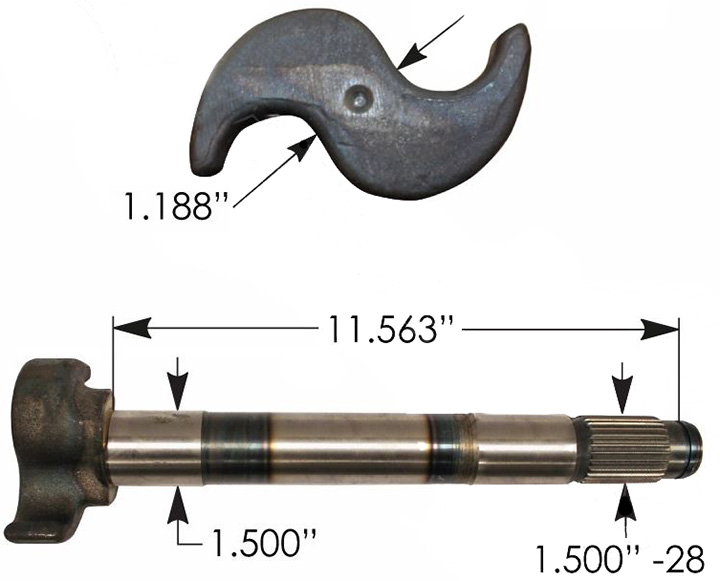 Wheeler Fleet - Brake Camshaft Replacing Oe Pt #: 2210V7536 (2103-0010 ...