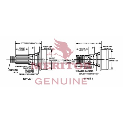 BSS28106 Stub Shaft Meritor Automotive Rockwell