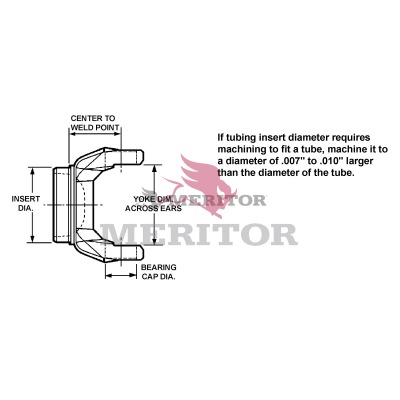 R10V5 Weld Yoke Meritor Automotive Rockwell