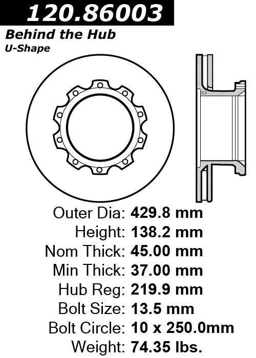 Brake Rotor 120.86003