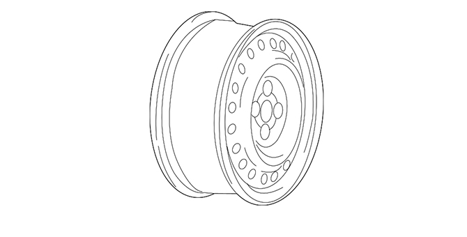 HU9Z1015B Steel Wheel Ford Motor Co